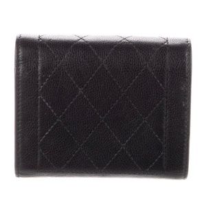 CHANEL | Bags | Chanel Quilted Pattern Compact Wallet | Poshmark